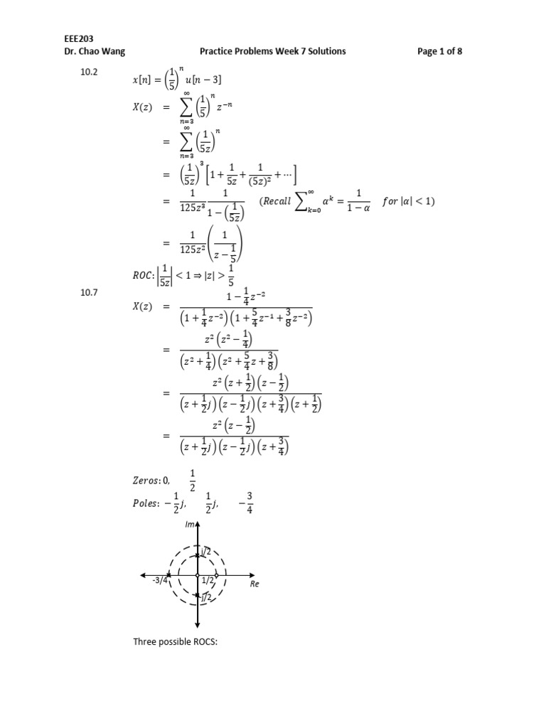 Week7 Practice Problems Pdf Operator Theory Computer Engineering 3962