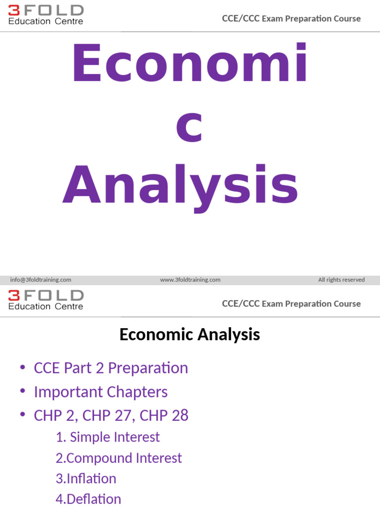 02 Economic Analysis | PDF | Depreciation | Interest