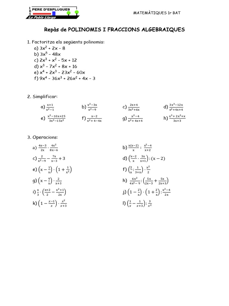 Fitxes Repàs Tema 2-Part1 | PDF