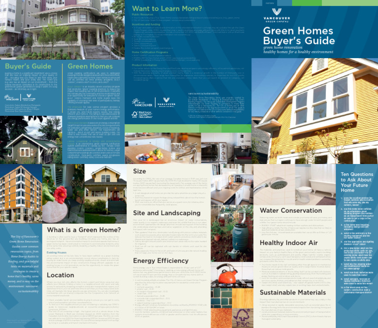 Green Home Buyers Guide | PDF | Efficient Energy Use | Green Building