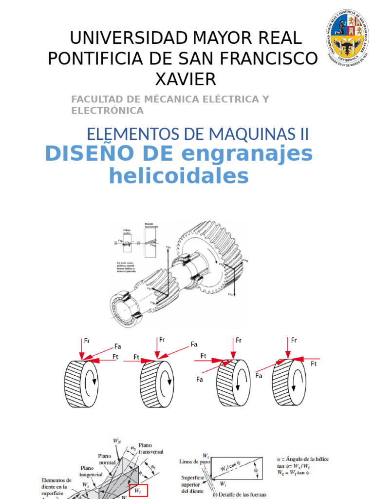 Diseño de Engranajes Helicoidales | PDF