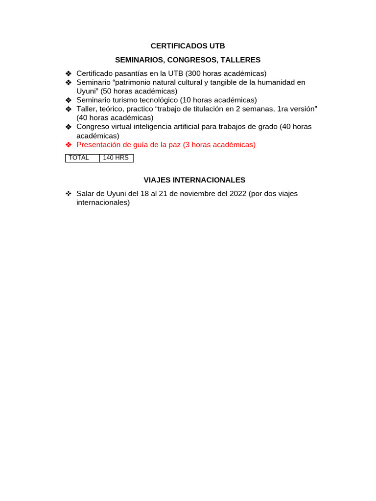 Certificados Utb | PDF