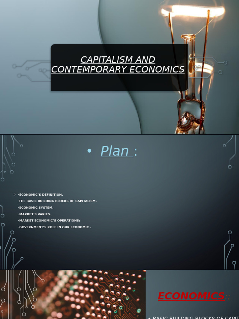 Capitalism and Contemporary Economics | PDF