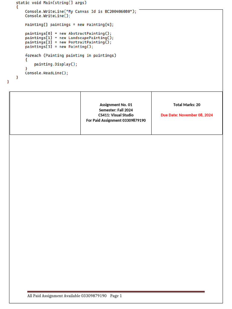 Cs 411 Assignment 1 2024 Correct Solution | PDF | Technology & Engineering
