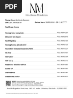 Pedido de Exame Laboratorial | PDF | Exames médicos | Sangue