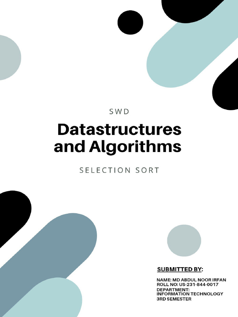 Selection Sort Dsa | PDF