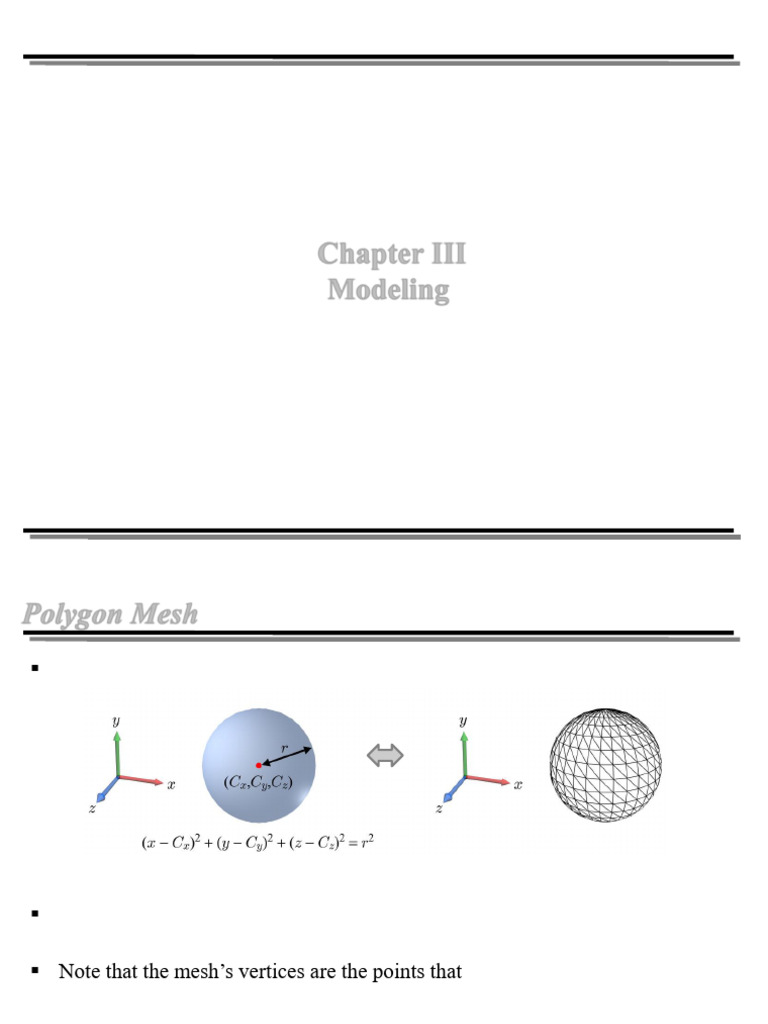 Computer Graphics - Lecture 3 | PDF | Vertex (Geometry) | 3 D Computer Graphics