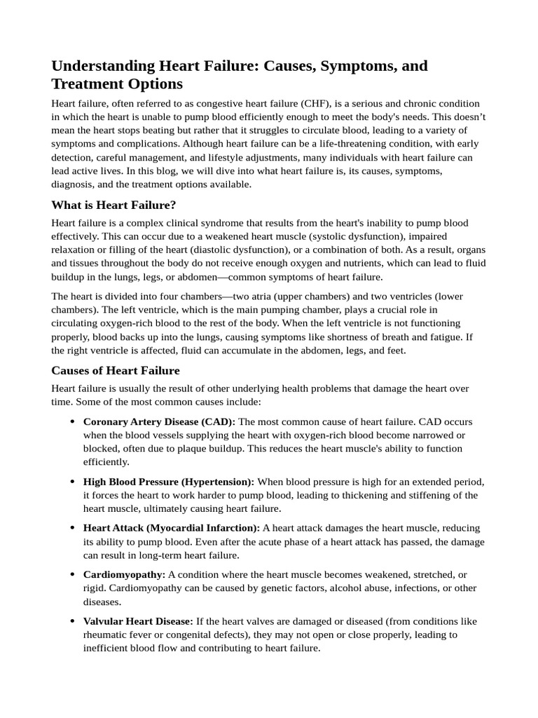 Understanding Heart Failure | PDF | Heart Failure | Heart