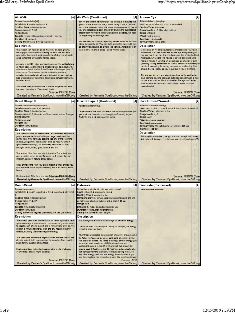 Alchemist Spell Level 4 | PDF