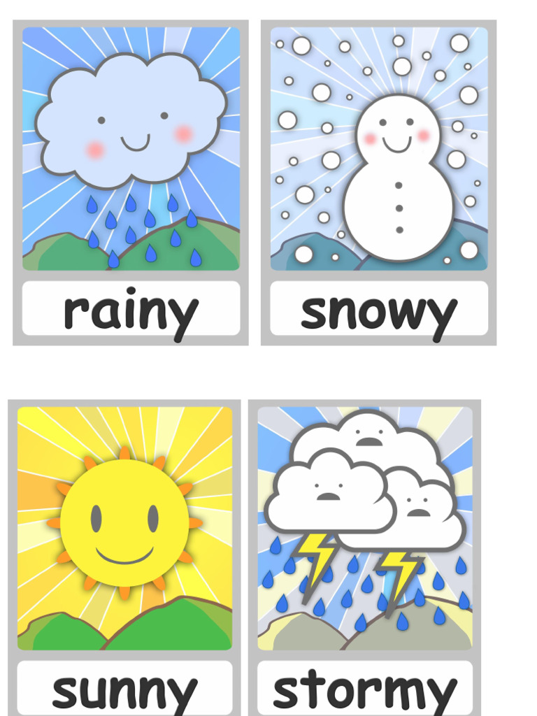 PACK 1 Weather Flashcards | PDF