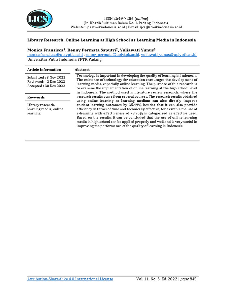 IJCS 11 3+fransisca | PDF | Educational Technology | Android (Operating ...