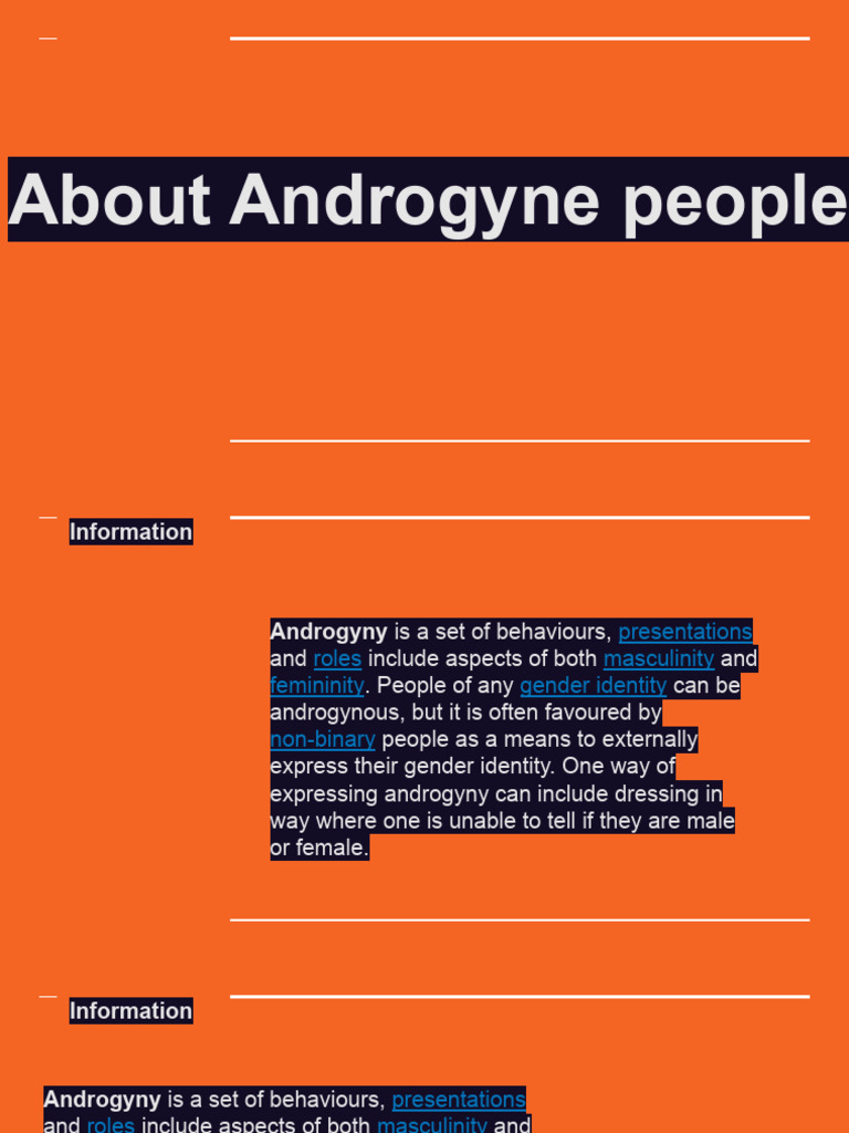 Notes About Androgyne People | PDF