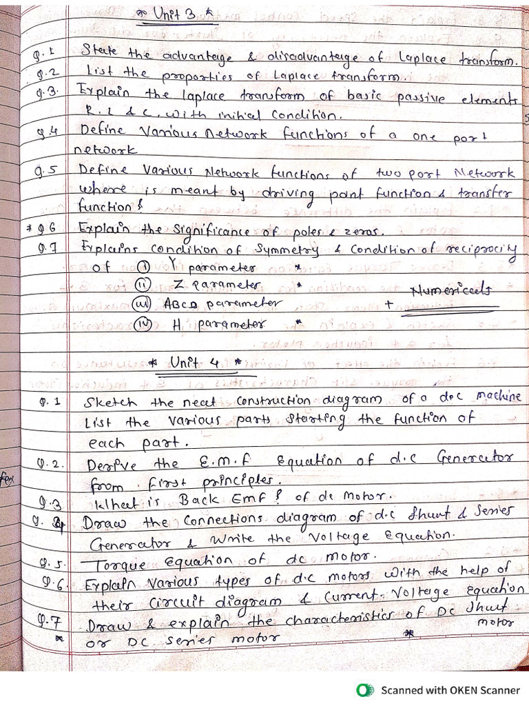 Imp Questions - Electrical Circuit. | PDF