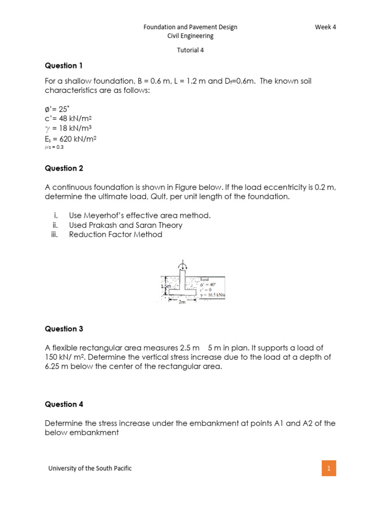 Tutorial 4 - CV 321 | PDF