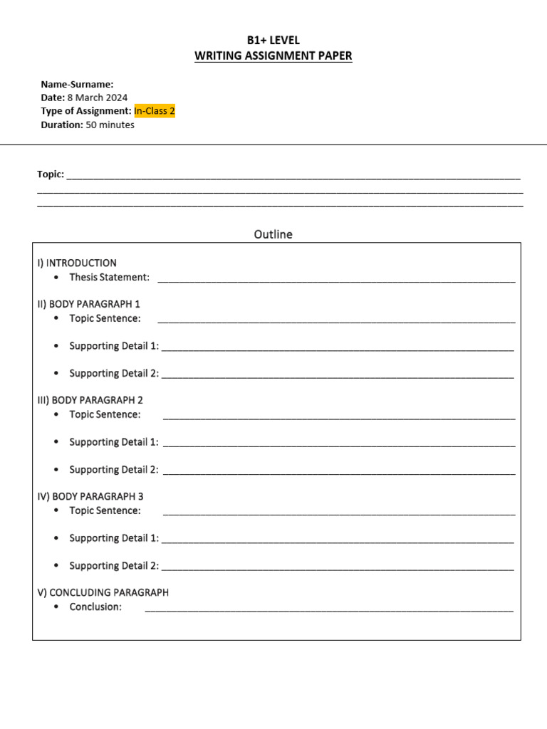 Outline For Opinion Essays | PDF | Paragraph