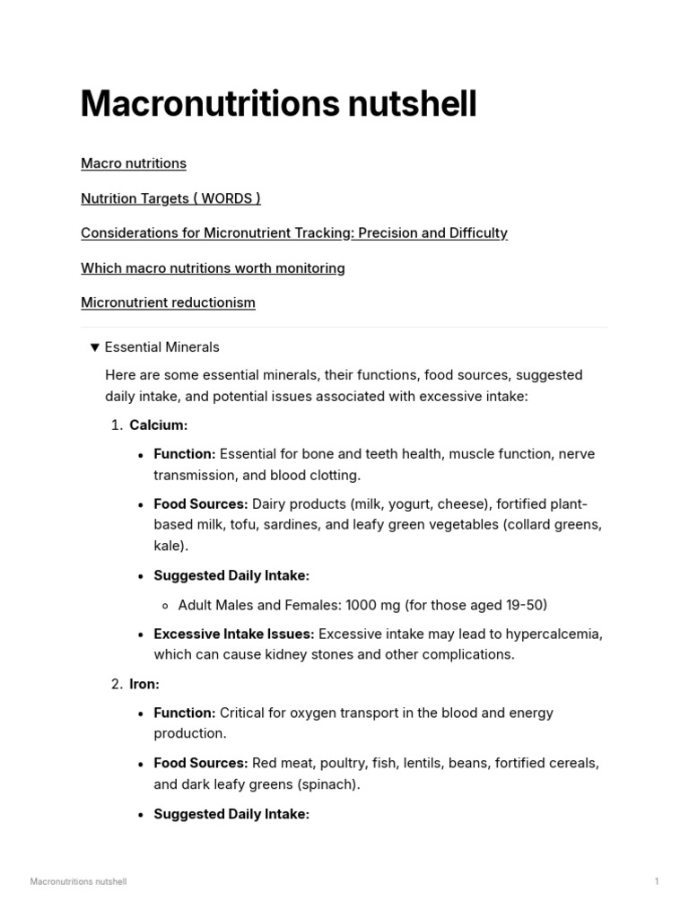 Macro Nutritions | PDF | Foods | Nutrients