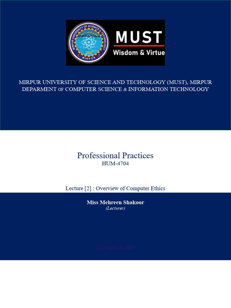 Overview of Computer Ethics | PDF | Internet | Privacy