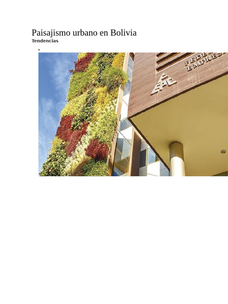 Paisajismo en Bolivia | PDF | Bolivia