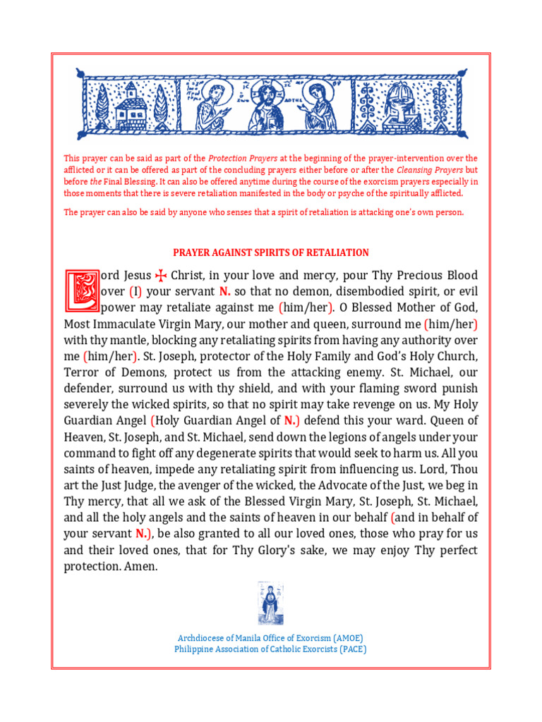 Prayer Against Retaliation Spirits | PDF