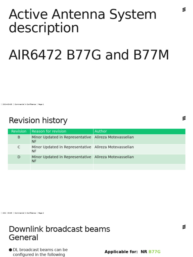 Active Antenna System Description AIR 6472 B77G+B77M | PDF | Signal To ...