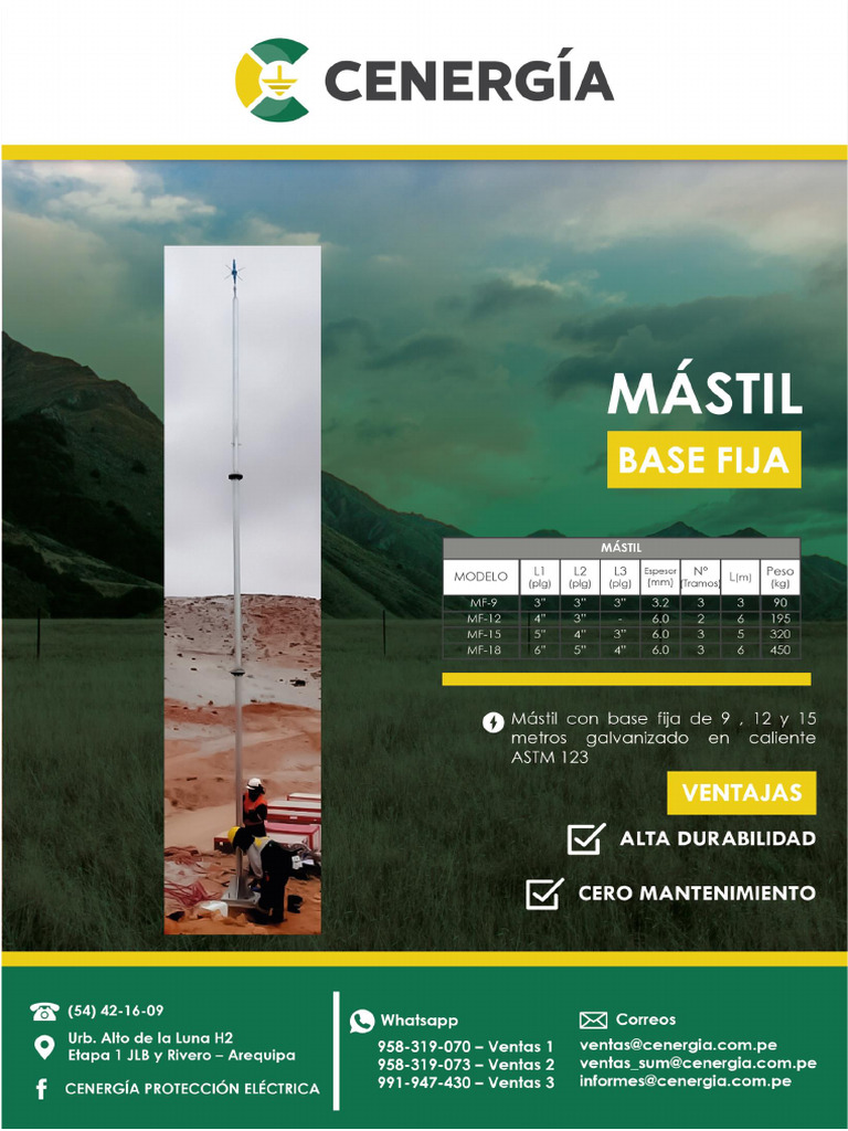 Mastil Base Fija | PDF