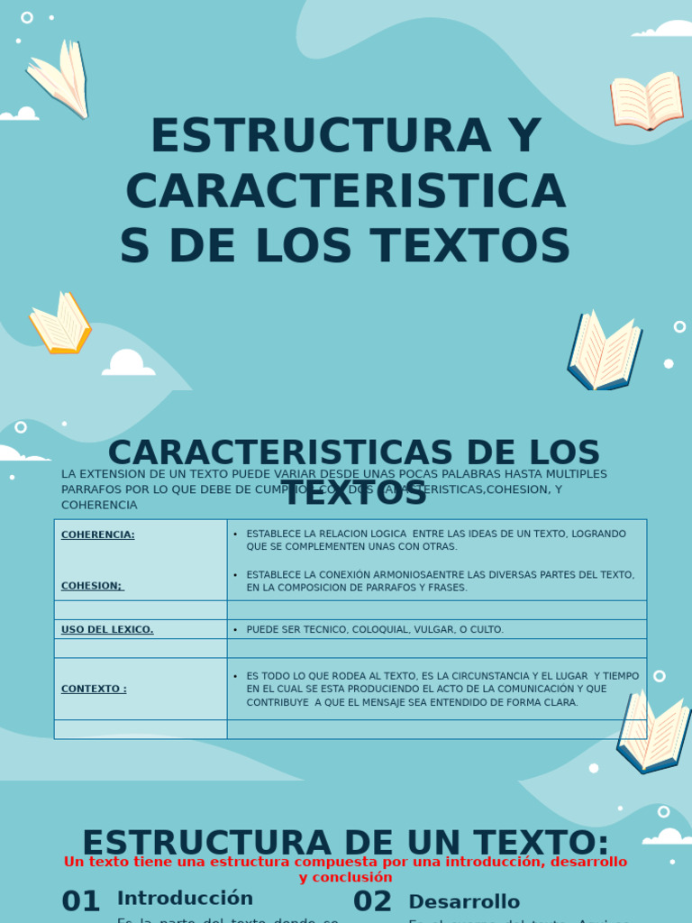 Estructura y características de textos | PDF