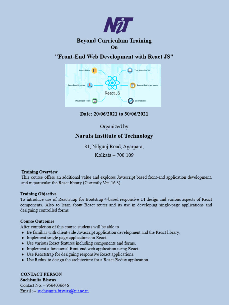 2021 - 2 - Front-End Web Development With React JS | PDF | Web Development | Web Software