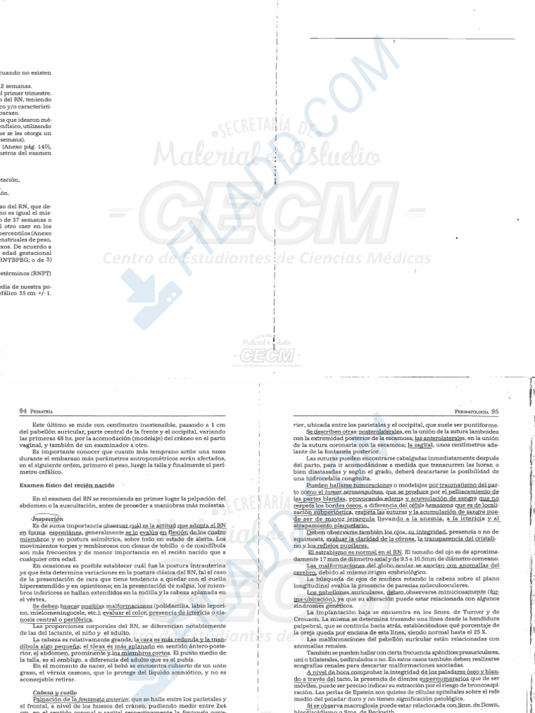 15-Pediatria 2000 - Tomo 2 - Semiologia del Recien nacido - Pag 93-100 | PDF