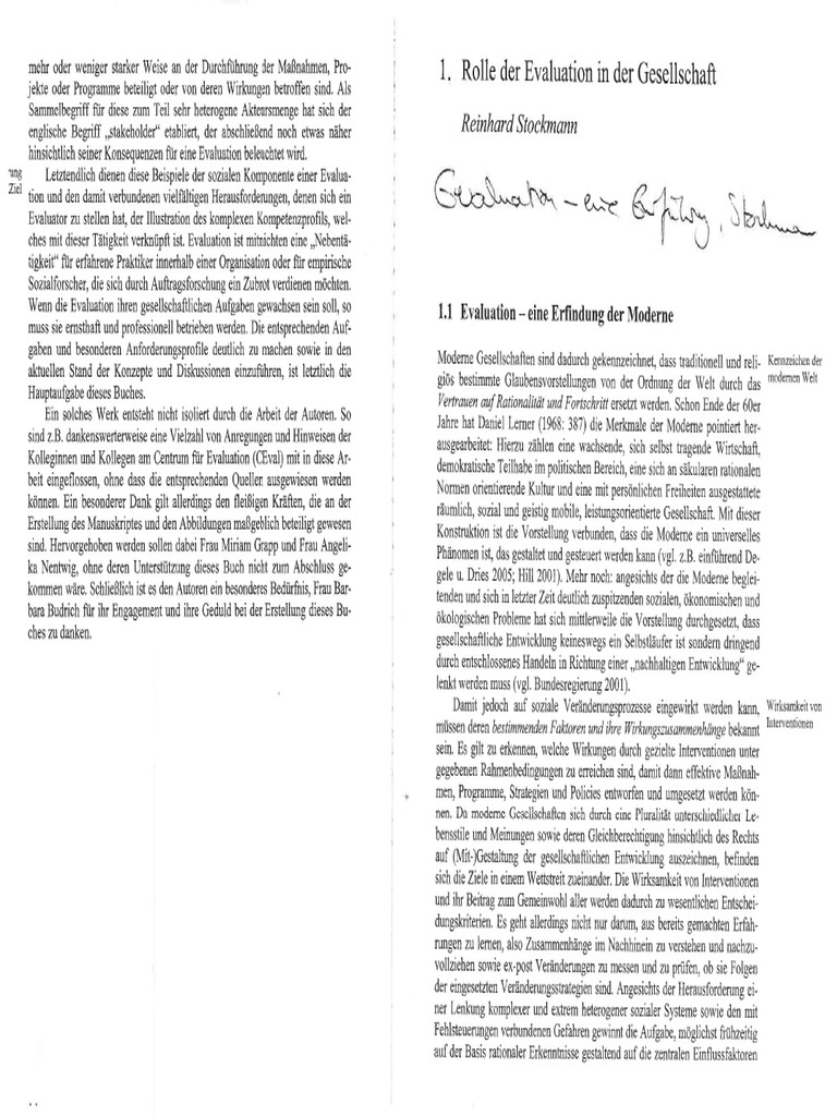 Kapitel 1 Stockmann Evaluation | PDF