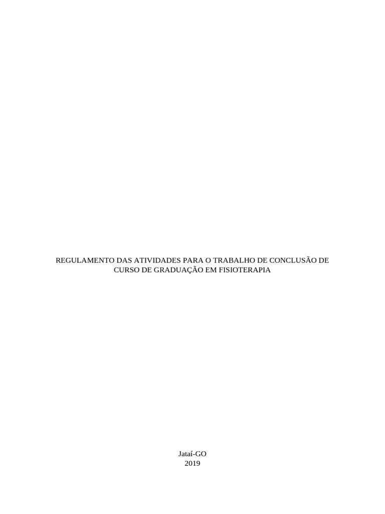 Regulamento de TCC UFJ Aprovado em 2019 | PDF | Abstract (resumo) | Caixa alta e caixa baixa