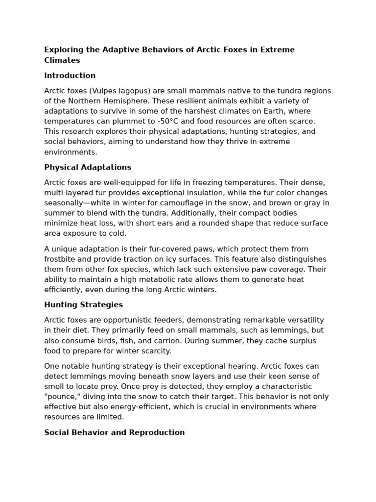 Foxes Research | PDF | Home & Garden