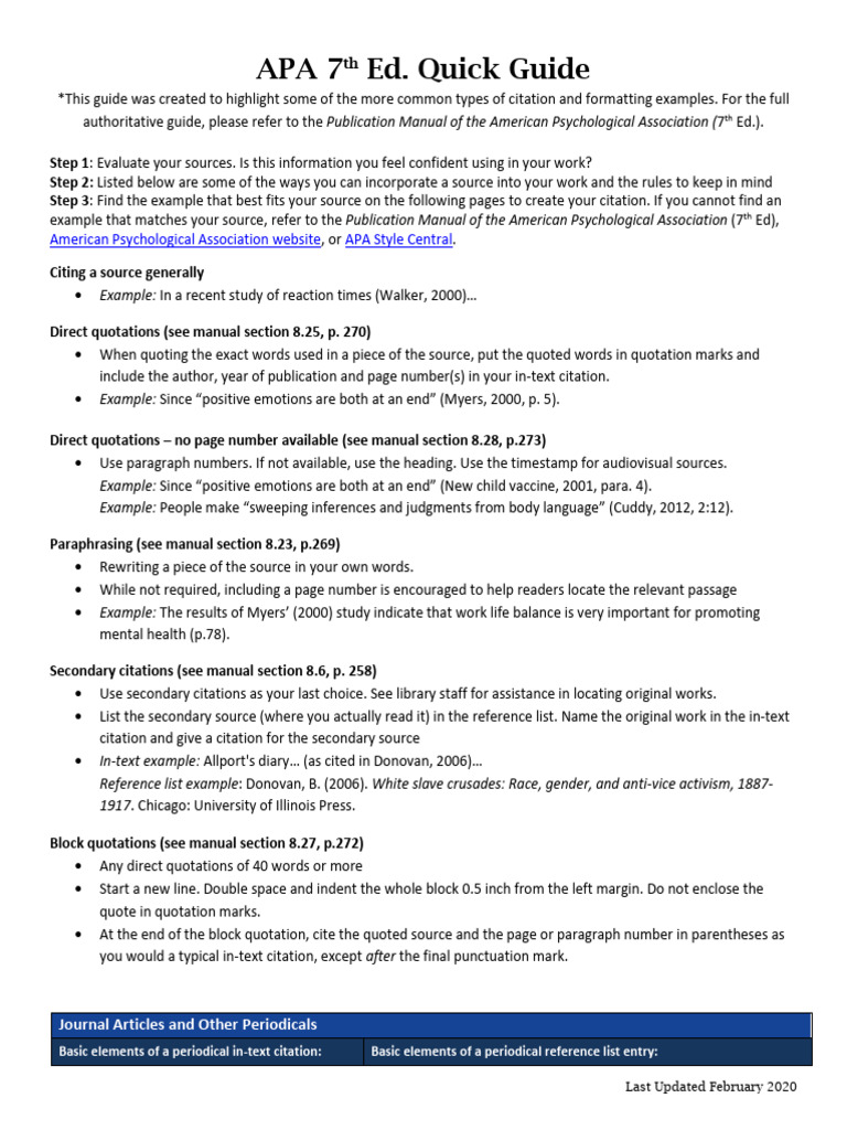APA RULES | PDF | Apa Style | Citation