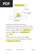 Calculation of fillet welds