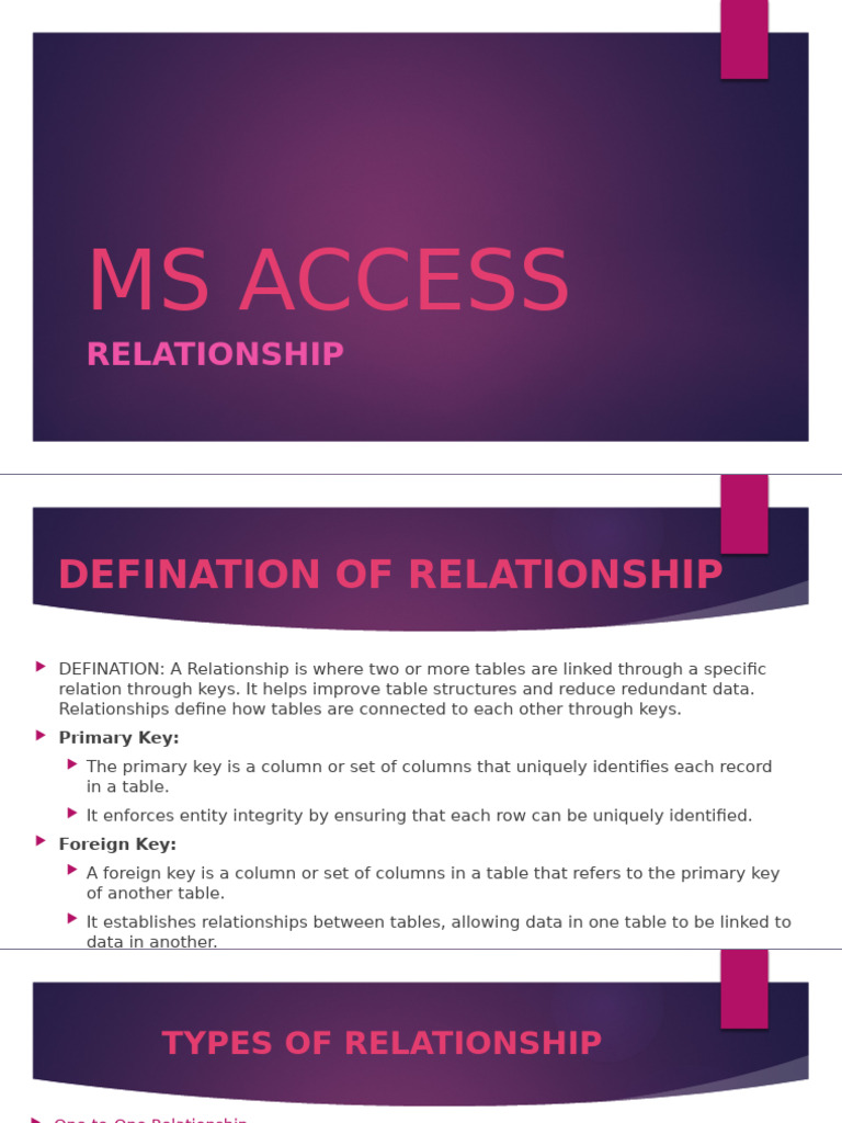 Ms Access Relationship | PDF
