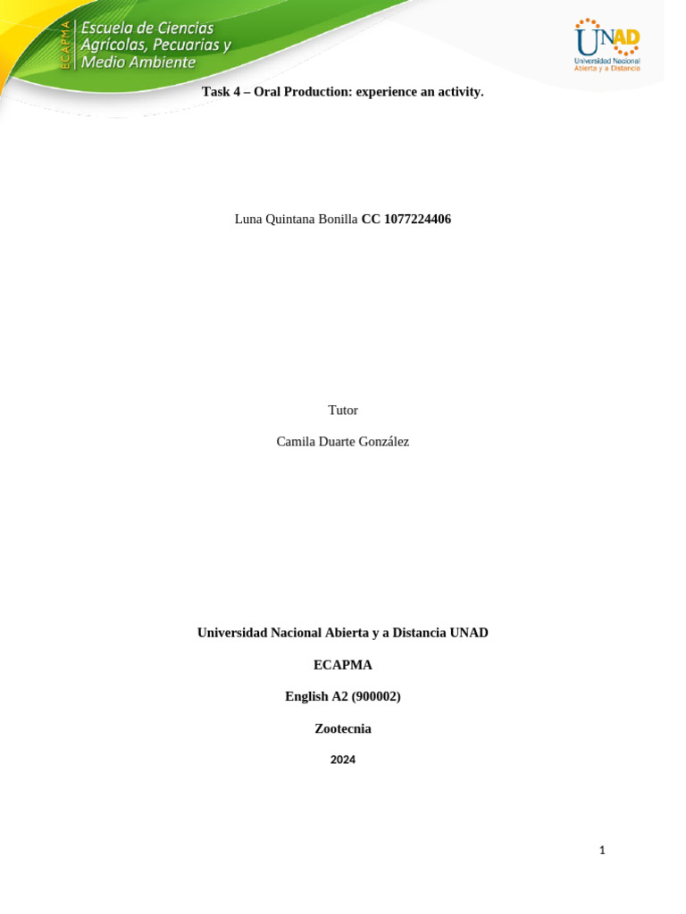 Ingles Task 4 Oral Present | PDF