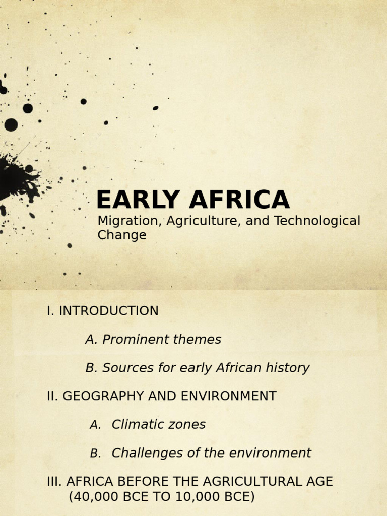 Early African Migration and Agriculture | PDF