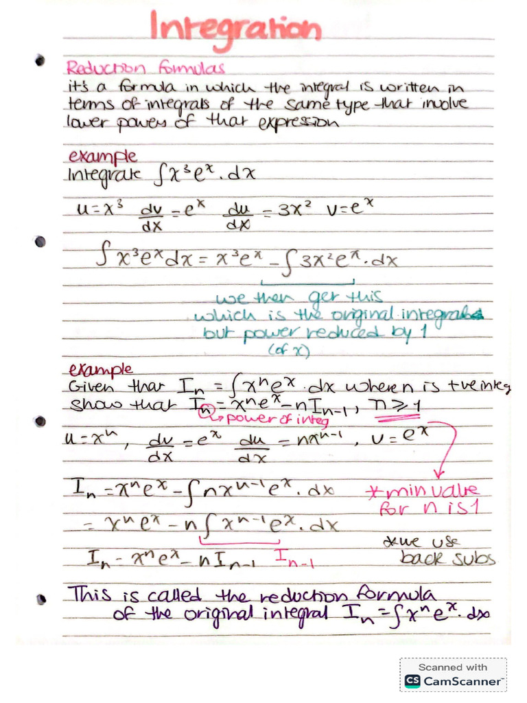 Reduction Formulas and Trapezium Rule | PDF