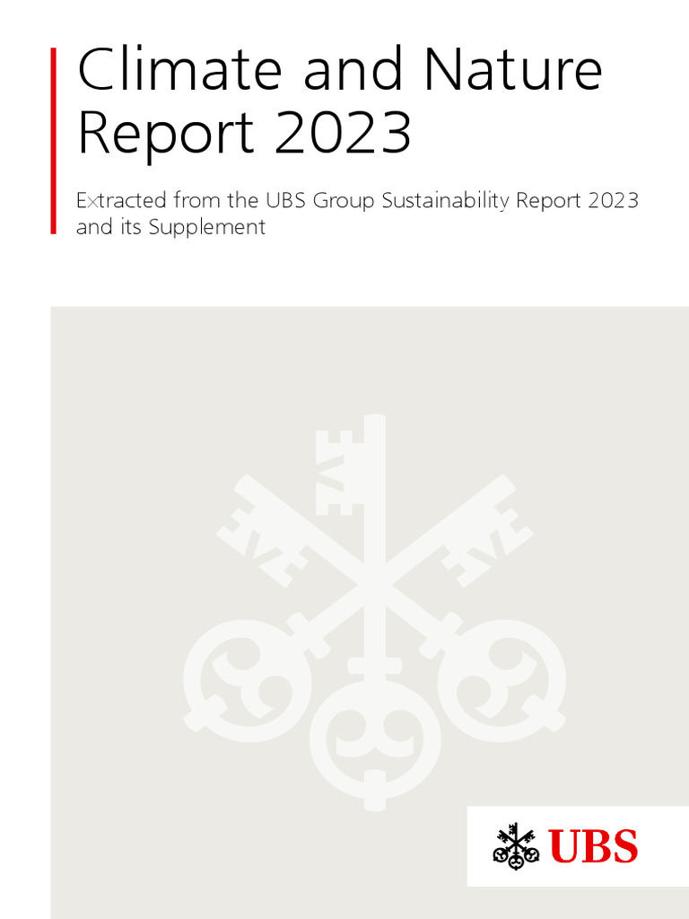 Climate and Nature Report 2023 | PDF | Ubs | Credit Suisse