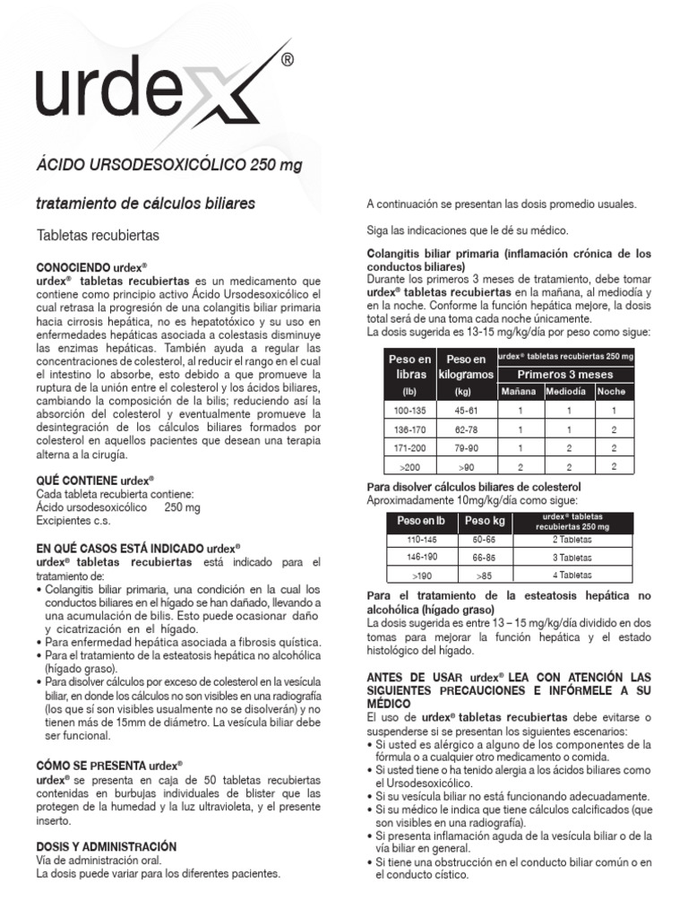 Urdex Inserto | PDF | Bilis | Hígado