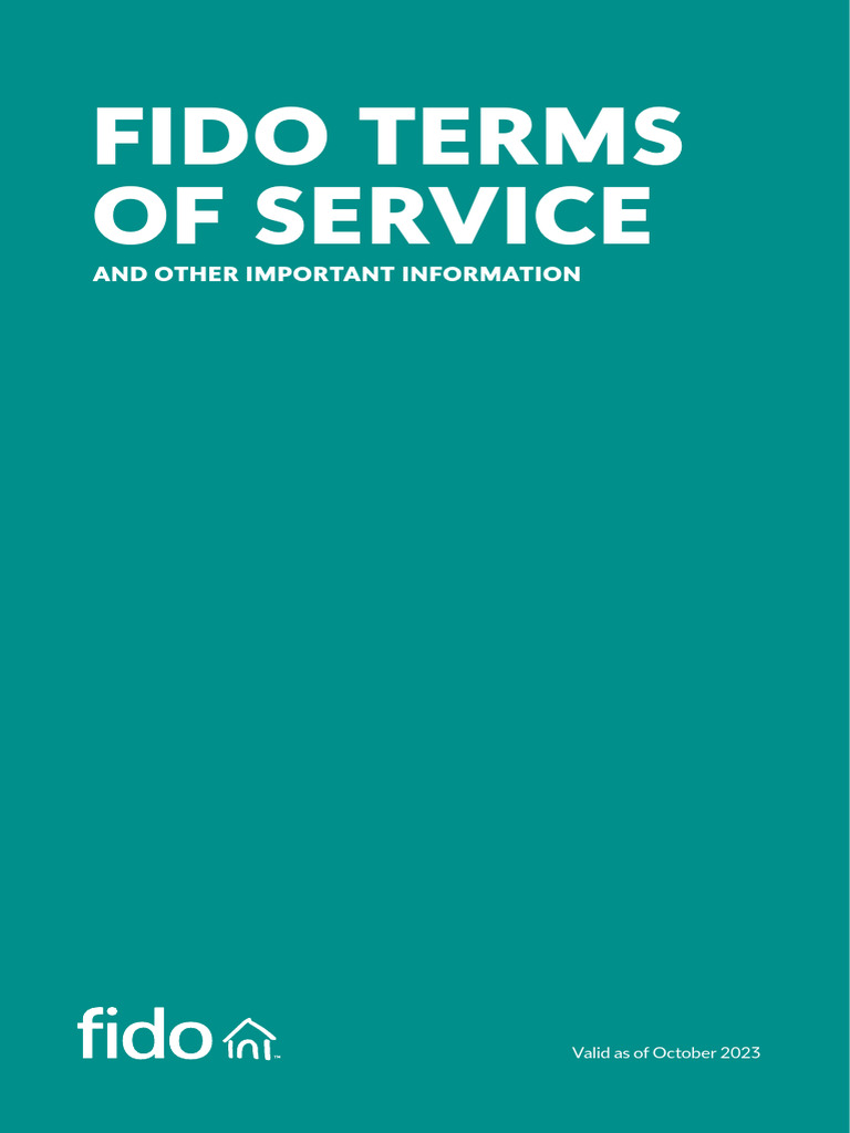 Fido Terms of Service and Other Important Information | PDF | Credit ...