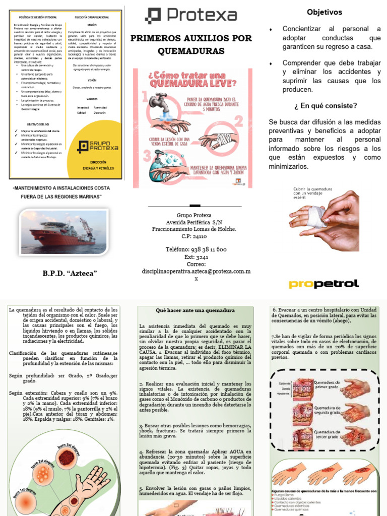 Febrero Primeros Auxilios Por Quemaduras | PDF | Quemar | Primeros auxilios