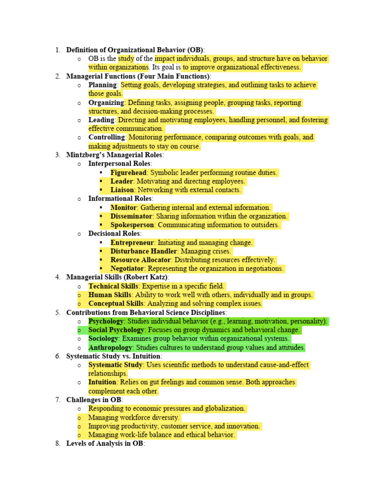 Org Behavior | PDF | Job Satisfaction | Extraversion And Introversion