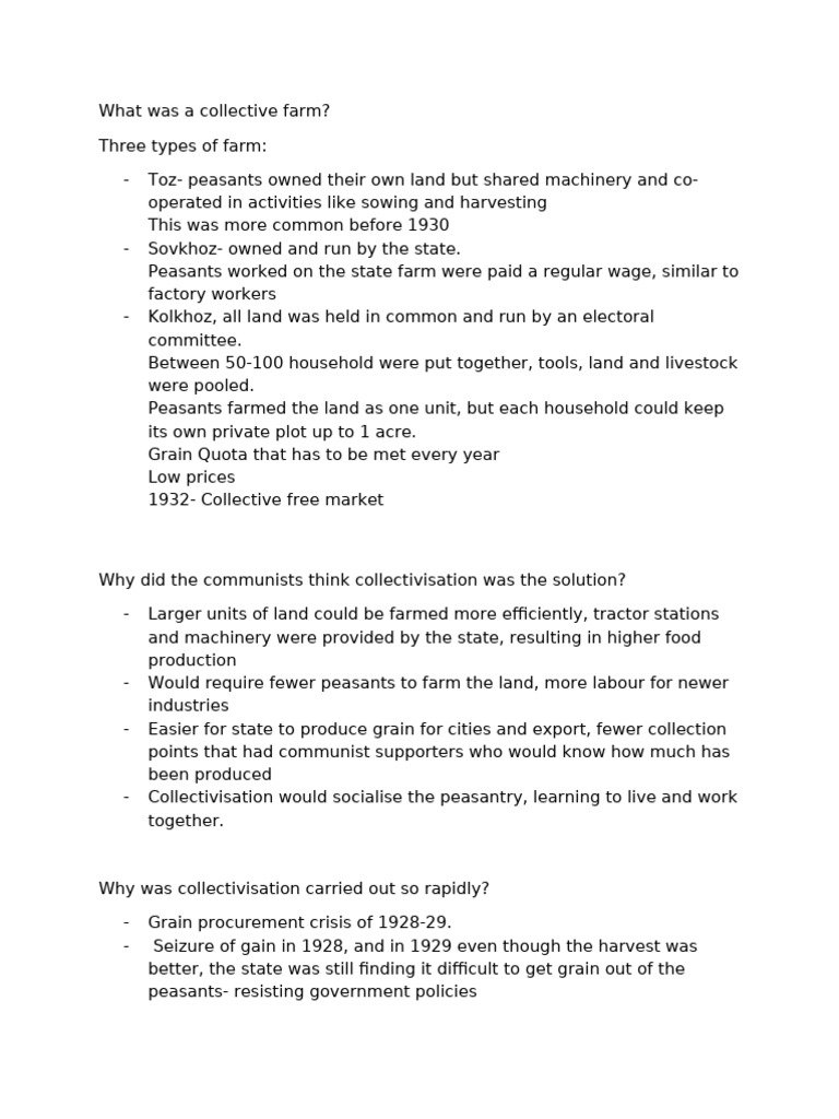 Soviet Collective Farming Explained | PDF | Politics | Technology & Engineering