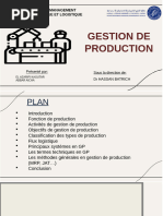 Gestion de La Production Cours 1 | PDF