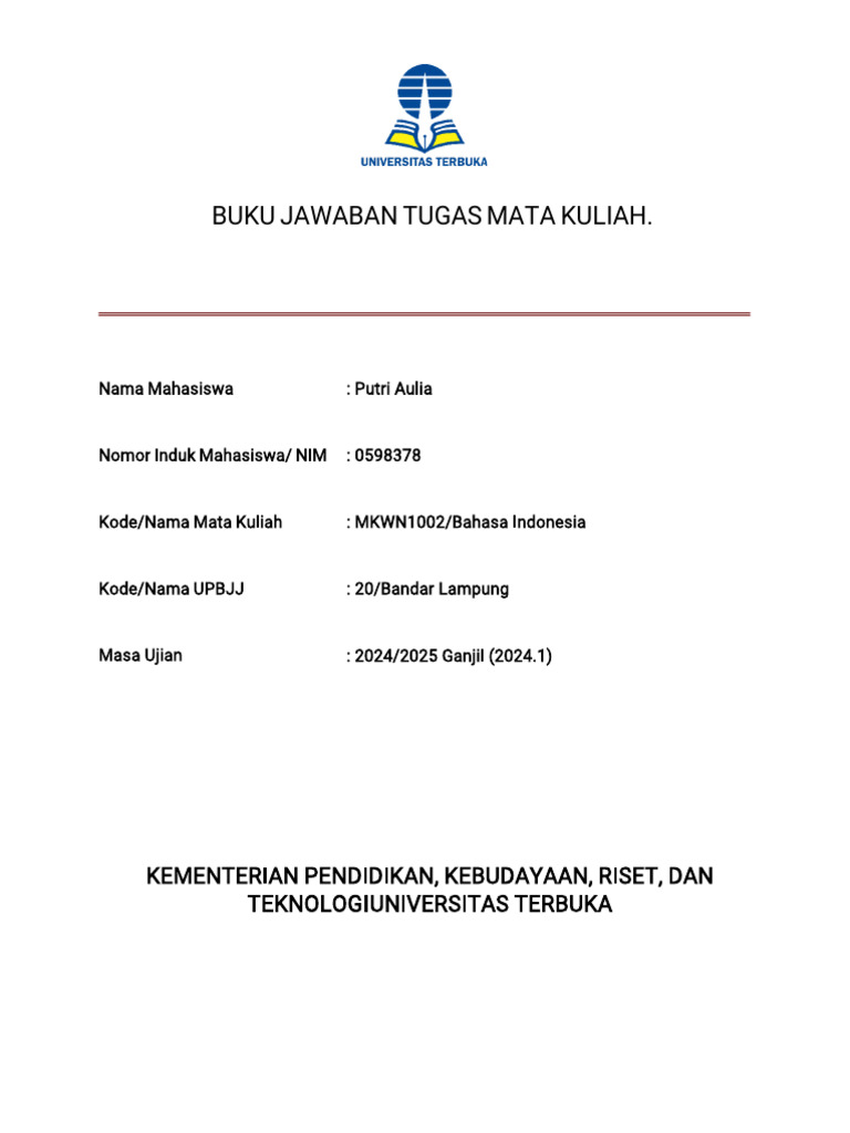 Contoh BJT TMK | PDF
