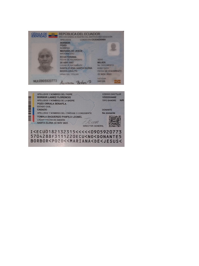 Cédulas Formato | PDF