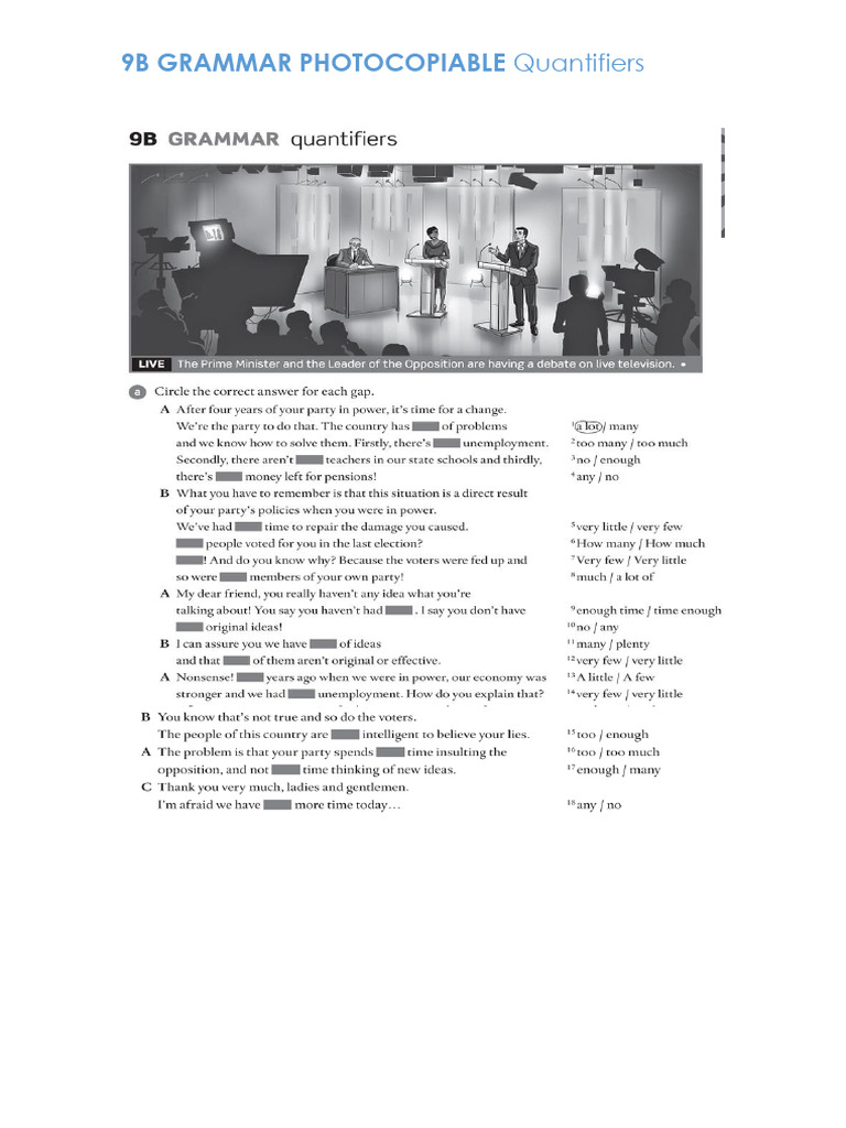 9b Grammar Teachers With Answer Keys | PDF