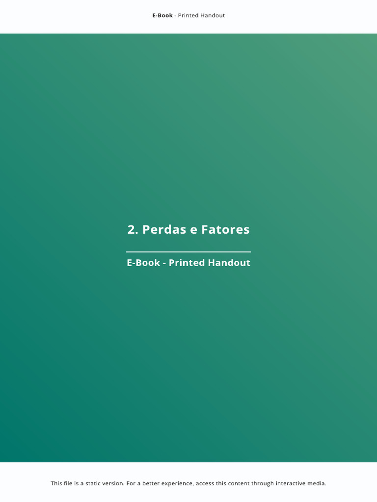 6 - Perdas e Fatores | PDF