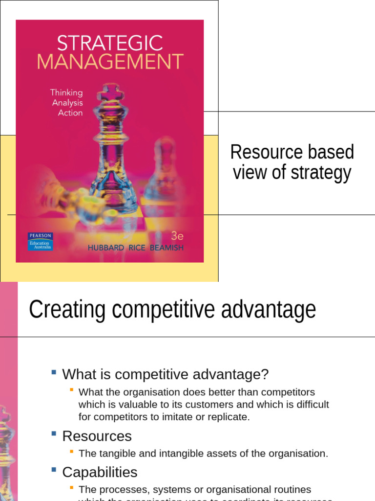 Resource Based View of Strategy | PDF | Strategic Management ...