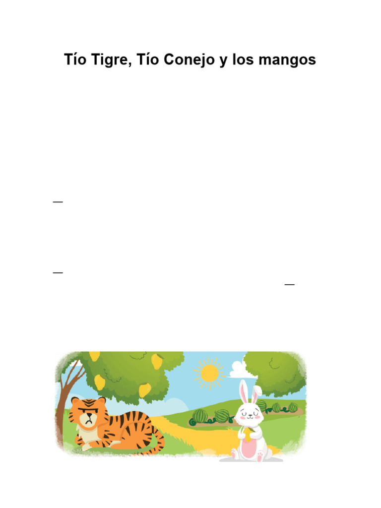 Lectura Tc3ado Tigre Tio Conejo | PDF